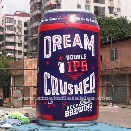 5 mts high outdoor giant inflatable beer can with full printing for ...