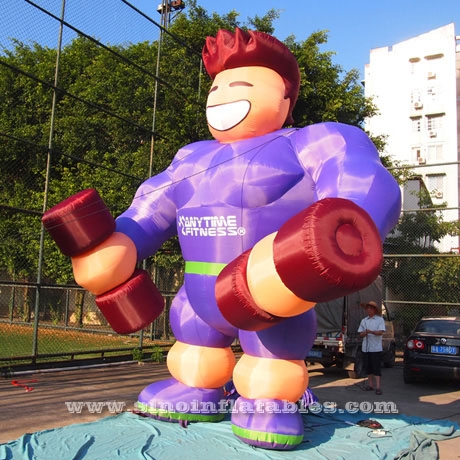 Outdoor 25' high giant inflatable fitness muscle man for anytime ...